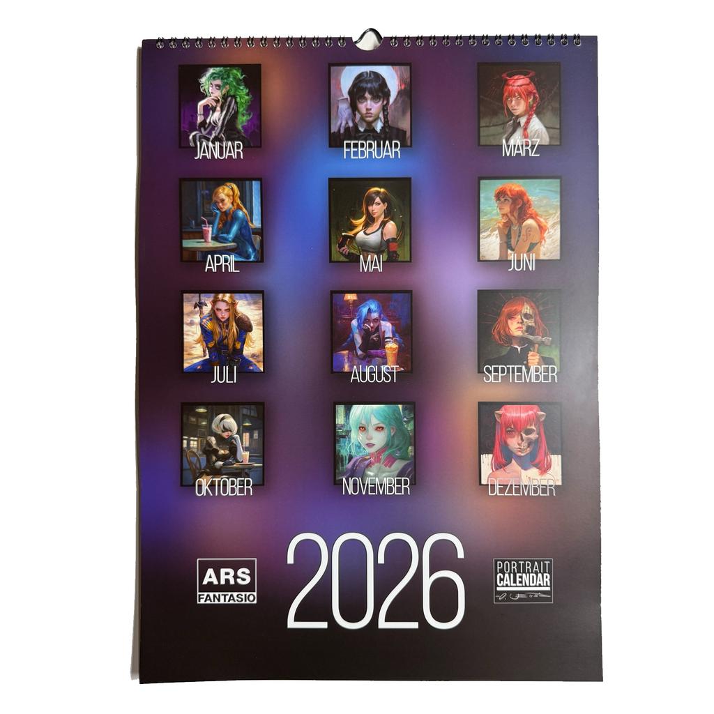 Ars Fantasio Monats Wand-Kalender für 2026 | ARS FANTASIO | «Kunst ...