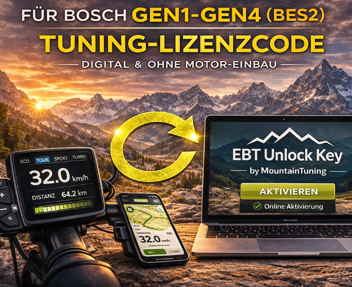 EBT Unlock Key – Lizenz für Bosch Gen1–Gen4 Tuning– E-Bike Tuning Shop