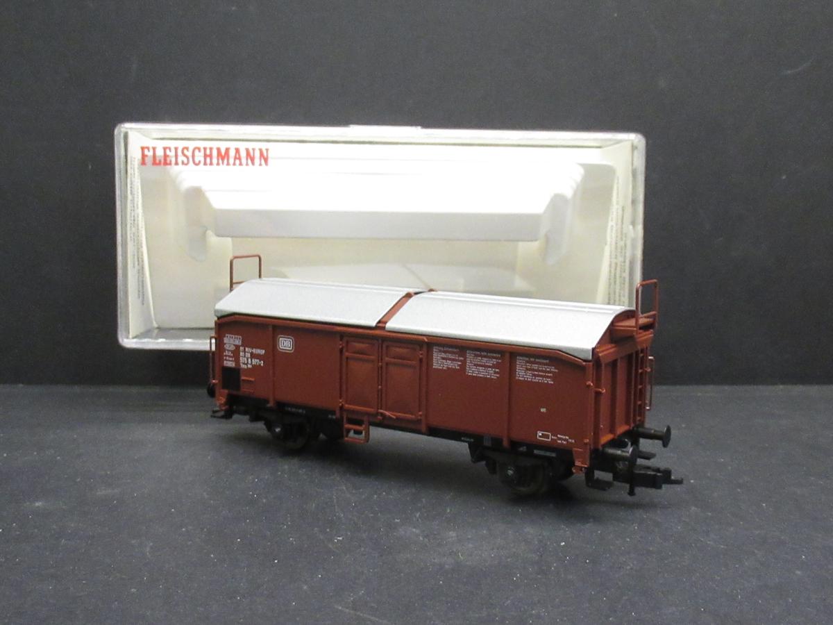 Fleischmann 5333 K Güterwagen Hubschiebedach-Wagen DB IV Tms 851 braun ...